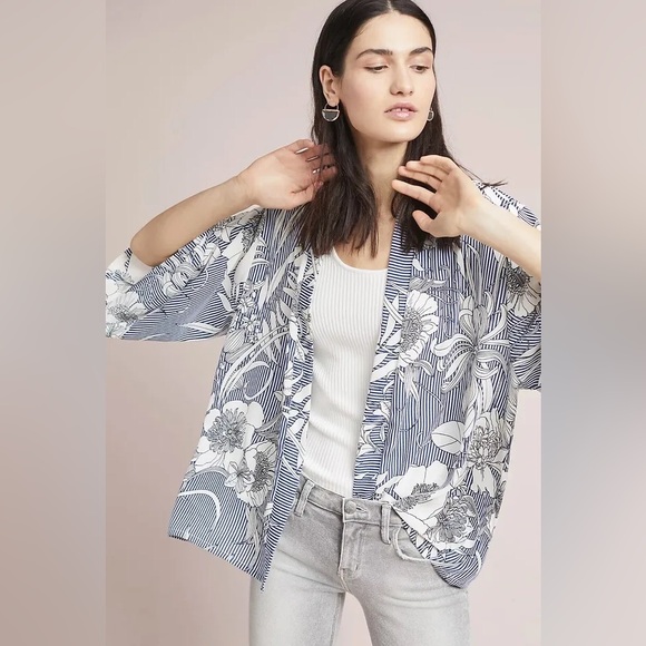 Anthropologie | Tops | New Price Akemi Kin From Anthropologie Kimono Style Open Jacket One Size ...
